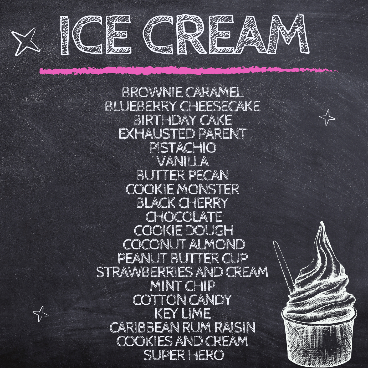 Menu – Spoon & Sprinkles!
